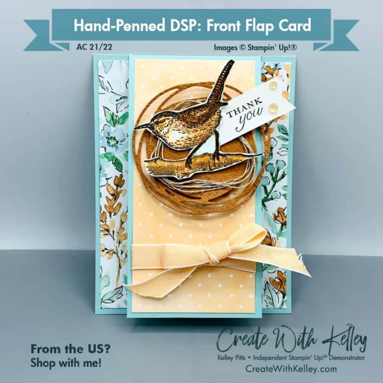 Hand-Penned DSP Front Flap Fold Card - CreateWithKelley - Kelley Pitts ...