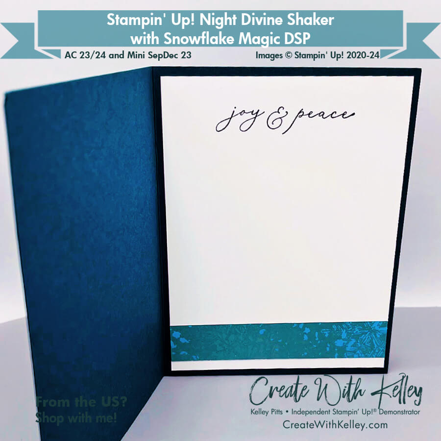 CWK features Stampin' Up! Night Divine Faux Shaker with Snowflake Magic ...
